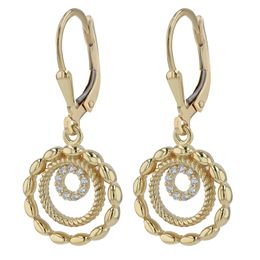 Adelia&acute;s Kettenanh&auml;nger ADELIA&acute;S "Anh&auml;nger aus 925 Silber mit Zirkonia", gold, Schmuckanh&auml;nger, Damen, Silber 925 (Sterlingsilber), Kettenanh&auml;nger, Ideal als Geschenk zum Weihnachten