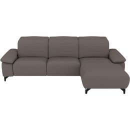 Ecksofa Musterring "MR370", grau, B:280cm H:83cm T:180cm, 100% Leder, Sofas, Ecksofa, Farbe, Material, Sitzkomfort und Funktion w&auml;hlbar, Ma&szlig;e 280 x 180 cm