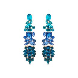 Luxenter Ohrringe mit mehrfarbigem Kristall in 18k Gold - Karaf