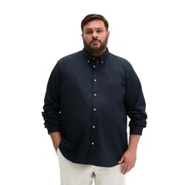 Marc O'Polo Langarmhemd MARC O'POLO "aus Bio-Baumwolle", Herren, Gr. 3XL, Normalgr&ouml;&szlig;en, schwarz navy, Obermaterial: 100% Baumwolle, unifarben, regular fit normal, Doppelmanschette, Hemden