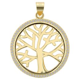 Adelia&acute;s Kettenanh&auml;nger ADELIA&acute;S "Anh&auml;nger &ndash; Lebensbaumanh&auml;nger aus 925 Silber", gold, Schmuckanh&auml;nger, Damen, Silber 925 (Sterlingsilber), Kettenanh&auml;nger, Geschenkidee: zeitlos und vielseitig
