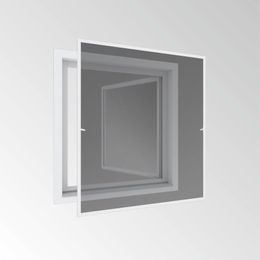 Insektenschutz-Fensterrahmen Windhager "Expert aus starkem Fiberglasgewebe, Insektenschutzgitter f&uuml;r Fenster", rahmen: wei&szlig; gewebe: wei&szlig;, B:100cm H:120cm, Insektenschutzgitter, Fliegengitter in wei&szlig;, anthrazit erh&auml;ltlich, 100x120cm, ohne bohren