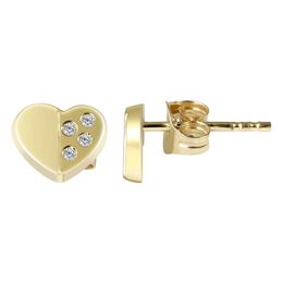 Adelia&acute;s Paar Ohrh&auml;nger ADELIA&acute;S "Ohrringe &ndash; Ohrstecker aus 333 Gold mit Zirkonia", Damen, Gr. Damen, gold, Ohrringe, Eine sch&ouml;ne Geschenkidee f&uuml;r jeden Anlass