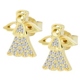 Adelia&acute;s Paar Ohrh&auml;nger ADELIA&acute;S "Ohrringe &ndash; Ohrstecker aus 925 Silber", Damen, Gr. Damen, Silber 925 (Sterlingsilber), gold, Ohrringe, Zum Verschenken &ndash; passend f&uuml;r viele Anl&auml;sse