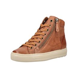 Sneaker Paul Green "Paul Green Sneaker Leder", Damen, Gr. 37,5, cognac, Leder, Schuhe Sneaker