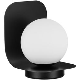 NOVA LUCE Tischleuchte "KAMEN", schwarz, 1, &Oslash; 14cm H: 18cm, 1 Stk., Leuchten, Tischleuchte