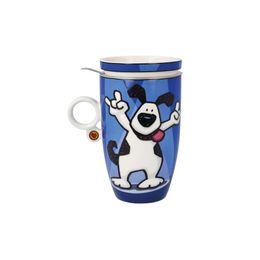 Tasse Goebel "Ed Heck - Rock On", bunt, B:8,5cm H:14cm, Fine China-Porzellan, Metall, Trinkgef&auml;&szlig;e, Tasse, F&uuml;llmenge 0,45l