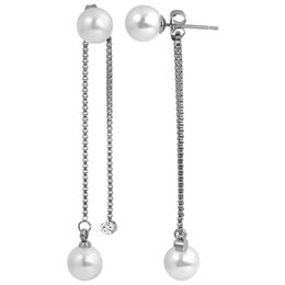 Adelia&acute;s Paar Ohrh&auml;nger ADELIA&acute;S, wei&szlig;, Ohrringe, Damen, Damen, Edelstahl