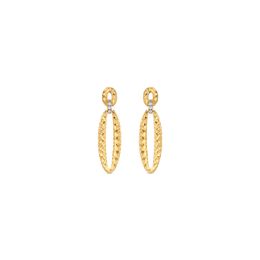 Luxenter Ohrringe mit 18-kar&auml;tiger Gelbgold-Finish und Brillanz-Zirkonia &ndash; Ethua