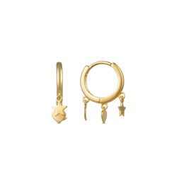 Luxenter Zaccus-Ohrringe aus 925er Sterlingsilber mit 18 Karat Gelbgoldplattierung