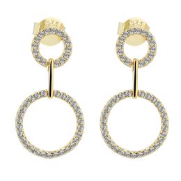 Adelia&acute;s Paar Ohrh&auml;nger ADELIA&acute;S "Ohrringe &ndash; Ohrstecker aus 925 Silber", Damen, Gr. Damen, Silber 925 (Sterlingsilber), gold, Ohrringe, Ideal zum Verschenken &ndash; schlicht und stilvoll