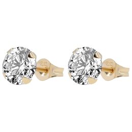 Adelia&acute;s Paar Ohrh&auml;nger ADELIA&acute;S "Ohrringe &ndash; Ohrstecker aus 333 Gold mit Zirkonia", Damen, Gr. Damen, transparent (gold), Ohrringe, Zum Verschenken an Menschen, die Ihnen am Herzen liegen