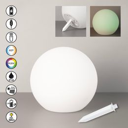 EASY BY FHL Au&szlig;en-Tischleuchte "Dabus", wei&szlig;, 1, &Oslash; 25cm H: 23cm, Leuchten, lange Leuchtdauer
