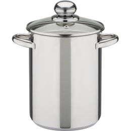 Spargeltopf GSW, silber (edelstahlfarben), &Oslash;:16cm, T&ouml;pfe, Induktion, 4,2 Liter