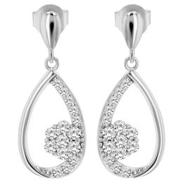 Adelia&acute;s Paar Ohrh&auml;nger ADELIA&acute;S "Ohrringe &ndash; Ohrh&auml;nger aus 925 Silber mit Zirkonia", Damen, Gr. Damen, Silber 925 (Sterlingsilber), silber, Ohrringe, Ideal als Geschenk f&uuml;r besondere Anl&auml;sse