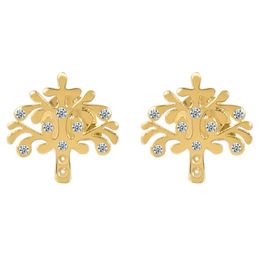 Adelia&acute;s Paar Ohrh&auml;nger ADELIA&acute;S "Ohrringe &ndash; Ohrstecker Lebensbaum aus 333 Gold mit Zirkonia", Damen, Gr. Damen, gold, Ohrringe, Zum Verschenken &ndash; passend f&uuml;r viele Anl&auml;sse