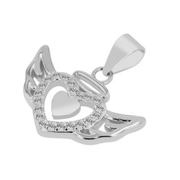Adelia&acute;s Kettenanh&auml;nger ADELIA&acute;S "Anh&auml;nger &ndash; Fl&uuml;gel Anh&auml;nger aus 925 Silber mit Zirkonia", silber, Schmuckanh&auml;nger, Damen, Silber 925 (Sterlingsilber), Kettenanh&auml;nger, Ideal als Geschenk zum einfach so