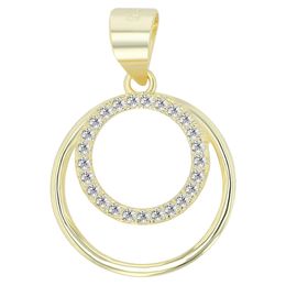 Adelia&acute;s Kettenanh&auml;nger ADELIA&acute;S "Anh&auml;nger aus 925 Silber mit Zirkonia", gold, Schmuckanh&auml;nger, Damen, Silber 925 (Sterlingsilber), Kettenanh&auml;nger, Ideal als Geschenk zum Muttertag