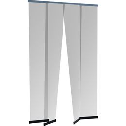 Insektenschutz-Vorhang Windhager "Teleskop aus UV-best&auml;ndigem Polyestergewebe, Fliegengitter Vorhang", rahmen: anthrazit gewebe: anthrazit, B:120cm H:250cm, Insektenschutzgitter, Lamellenvorhang, T&uuml;rvorhang, 120 x 250 cm, anthrazit, ohne bohren