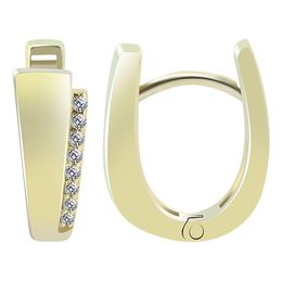 Adelia&acute;s Klappcreolen ADELIA&acute;S "Ohrringe &ndash; Klappcreole aus 333 Gold mit Zirkonia", Damen, Gr. Damen, gold, Ohrringe Klappcreolen, Zum Verschenken an Menschen, die Ihnen am Herzen liegen