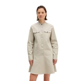 Marc O'Polo Minikleid MARC O'POLO "aus Brushed Cotton Twill", Damen, Gr. 32, Normalgr&ouml;&szlig;en, linen beige, Obermaterial: 56% Baumwolle, 41% Lyocell, 3% Elasthan, unifarben, weit kurz, Doppelmanschette, Kleider Minikleid