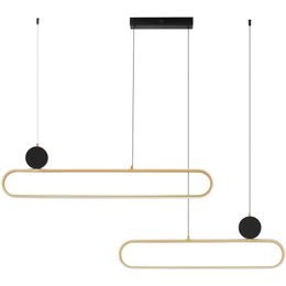 NOVA LUCE Pendelleuchte "LIAISE", gold (schwarz, gold), 2, H: 150cm, 1 Stk., Leuchten, Pendelleuchte