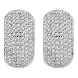 Adelia&acute;s Klappcreolen ADELIA&acute;S "Ohrringe &ndash; Klappcreole aus 925 Silber mit Zirkonia", Damen, Gr. Damen, Silber 925 (Sterlingsilber), silber, Ohrringe Klappcreolen, Zum Verschenken an Menschen, die Ihnen am Herzen liegen