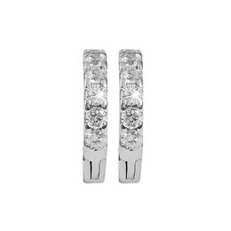 Adelia&acute;s Klappcreolen ADELIA&acute;S "Ohrringe &ndash; Klappcreole aus 925 Silber mit Zirkonia", Damen, Gr. Damen, Silber 925 (Sterlingsilber), silber, Ohrringe Klappcreolen, Zum Verschenken &ndash; passend f&uuml;r viele Anl&auml;sse