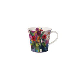 Tasse Goebel "Rosina Wachtmeister - Febbre da primavera", bunt, B:10,5cm H:9,5cm, Fine China-Porzellan, Trinkgef&auml;&szlig;e, Tasse, F&uuml;llmenge 0,35l