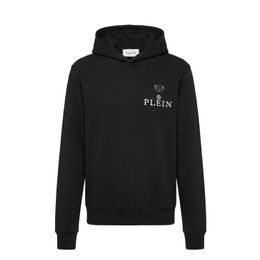 Sweatshirt Philipp Plein "Hoodie Plein R", Jungen, Gr. 4XL, 02, schwarz, Stoff: 89% Baumwolle, 11% Polyester, Sweatshirts Sweatshirt