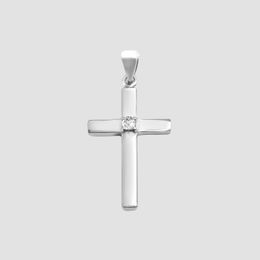 Adelia&acute;s Kettenanh&auml;nger ADELIA&acute;S "Anh&auml;nger &ndash; Kreuz Kreuzanh&auml;nger aus 925 Silber mit Zirkonia", silber, Schmuckanh&auml;nger, Damen, Silber 925 (Sterlingsilber), Kettenanh&auml;nger, Ideal als Geschenk &ndash; dezent und elegant