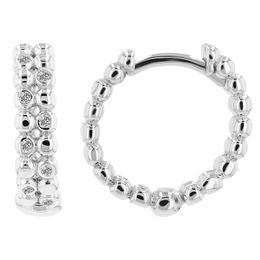 Adelia&acute;s Paar Creolen ADELIA&acute;S "Ohrringe &ndash; Creole aus 925 Silber mit Zirkonia", Damen, Gr. Damen, Silber 925 (Sterlingsilber), silber, Ohrringe, Ideal zum Verschenken &ndash; schlicht und stilvoll
