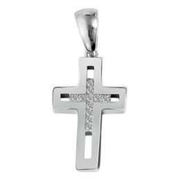 Adelia&acute;s Kettenanh&auml;nger ADELIA&acute;S "Anh&auml;nger &ndash; Kreuz Kreuzanh&auml;nger aus 925 Silber mit Zirkonia", silber, Schmuckanh&auml;nger, Damen, Silber 925 (Sterlingsilber), Kettenanh&auml;nger, Geschenkidee: zeitlos und vielseitig
