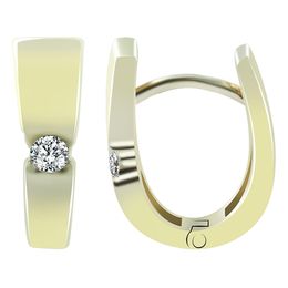 Adelia&acute;s Klappcreolen ADELIA&acute;S "Ohrringe &ndash; Klappcreole aus 333 Gold mit Zirkonia", Damen, Gr. Damen, gold, Ohrringe Klappcreolen, Ideal als Geschenk zum Valentinstag