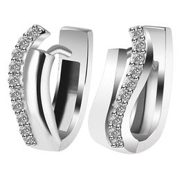Adelia&acute;s Klappcreolen ADELIA&acute;S "Ohrringe &ndash; Klappcreole aus 925 Silber mit Zirkonia", Damen, Gr. Damen, Silber 925 (Sterlingsilber), silber, Ohrringe Klappcreolen, Ein Geschenk, das Freude macht