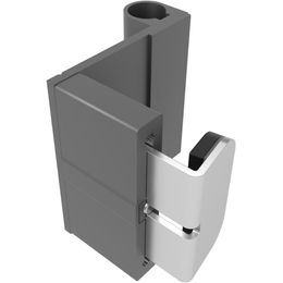 Zubeh&ouml;r-Set Windhager "Klemmadapter f&uuml;r Insektenschutz-Rahment&uuml;ren, langlebigem Aluminium", grau (anthrazit), B:3cm H:4,45cm L:2,5cm, Aluminium, Sichtschutzbefestigungen, Fliegengitter Zubeh&ouml;r in wei&szlig; oder anthrazit erh&auml;ltlich, ohne bohren