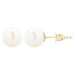 Adelia&acute;s Paar Ohrh&auml;nger ADELIA&acute;S "Ohrringe &ndash; Ohrstecker aus 333 Gold mit Perle", Damen, Gr. Damen, gold, Ohrringe, Ideal als Geschenk &ndash; dezent und elegant