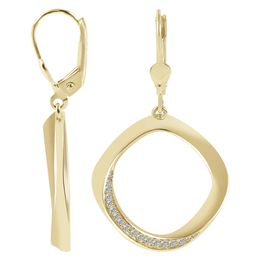 Adelia&acute;s Paar Ohrh&auml;nger ADELIA&acute;S "Ohrringe &ndash; Ohrh&auml;nger aus 333 Gold mit Zirkonia", Damen, Gr. Damen, gold, Ohrringe, Eine sch&ouml;ne Geschenkidee f&uuml;r jeden Anlass