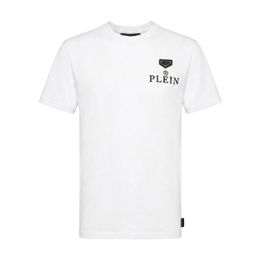T-Shirt Philipp Plein "Jersey T-Shirt Plein R", Jungen, Gr. 4XL, 01, wei&szlig;, Stoff: 100% Baumwolle, Shirts T-Shirt