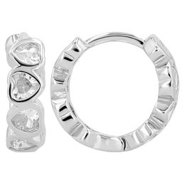 Adelia&acute;s Paar Ohrh&auml;nger ADELIA&acute;S "Ohrringe &ndash; Herz aus 925 Silber mit Zirkonia", Damen, Gr. Damen, Silber 925 (Sterlingsilber), silber, Ohrringe, Sch&ouml;ne Geschenkidee zum Weihnachten