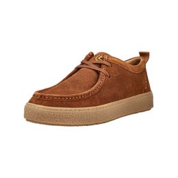 Schn&uuml;rschuh Bugatti "Bugatti Halbschuhe Veloursleder", Herren, Gr. 40, braun (cognac), Veloursleder, Schuhe Schn&uuml;rschuh
