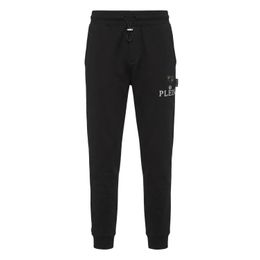 Jogger Pants Philipp Plein "Jogging Trousers Plein R", M&auml;dchen, Gr. 4XL, US-Gr&ouml;&szlig;en, 02, schwarz, Stoff: 89% Baumwolle, 11% Polyester, Hosen
