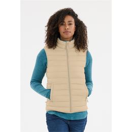 Steppweste WHISTLER "Arubi", Damen, Gr. 44, beige, 100% Polyamid, normal, hoch geschlossener Ausschnitt, Westen Steppweste, Schmucklos