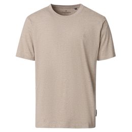 T-Shirt Casamoda "Casamoda T-Shirt uni", Herren, Gr. L, braun (hellbraun), 100% Baumwolle, Shirts T-Shirt