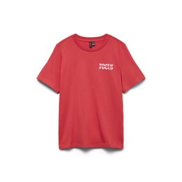 V&eacute;ro Moda Kurzarmshirt VERO MODA "VMHEIDI PAULINA SS TOP BOX JRS", Damen, Gr. L, poinsettia print:focus good, Jersey, Obermaterial: 100% Baumwolle, bedruckt, regular fit normal, Rundhals, Shirts, Baumwolle, regular fit