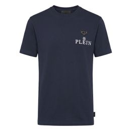 T-Shirt Philipp Plein "Jersey T-Shirt Plein R", Jungen, Gr. M, 24, navy, Stoff: 100% Baumwolle, Shirts T-Shirt