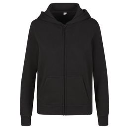 Sweatjacke Urban Classics "Urban Classics Ladies Basic Essential Zip Hoody", Damen, Gr. L, schwarz, 50% Baumwolle, 50% Polyester, unifarben, Sweatjacken Sweatjacke