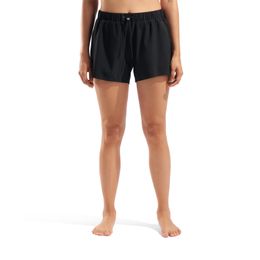 Shorts arena "W arena EVO SHORT SOLID", Damen, Gr. L, N-Gr, schwarz, Obermaterial: 90% Polyester, 10% Elasthan, Hosen Shorts