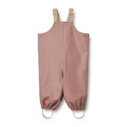 Stoffhose Wheat "Wheat Rainwear Charlo Overall", M&auml;dchen, Gr. 80, dusty lila, 55% Polyester, 45% Polyurethan, unifarben, normal, Hosen Stoffhose
