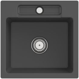 Villeroy & Boch Villeroy & Boch Einbausp&uuml;le Siluet 50 S flat 470x470mm Ablgarn. aus TitanCeram Graphite cplus, 33451 33451Fi4